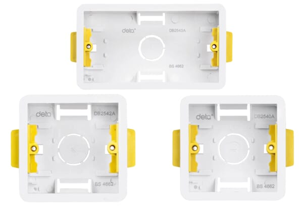 Flush Mount Dry Lining Back Boxes for 4-20mm Plaster Board Walls