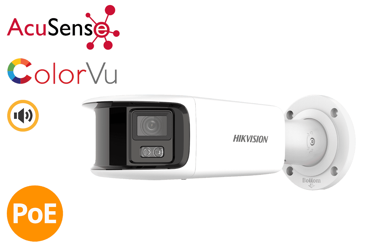 Hikvision DS-2CD2T87G2P-LSU/SL 8MP IP ColorVu Panoramic Bullet with ...