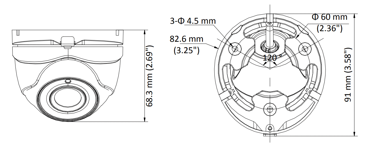 Hikvision DS-2CE56D8T-ITME White 2MP TVI POC Mini Turret Camera