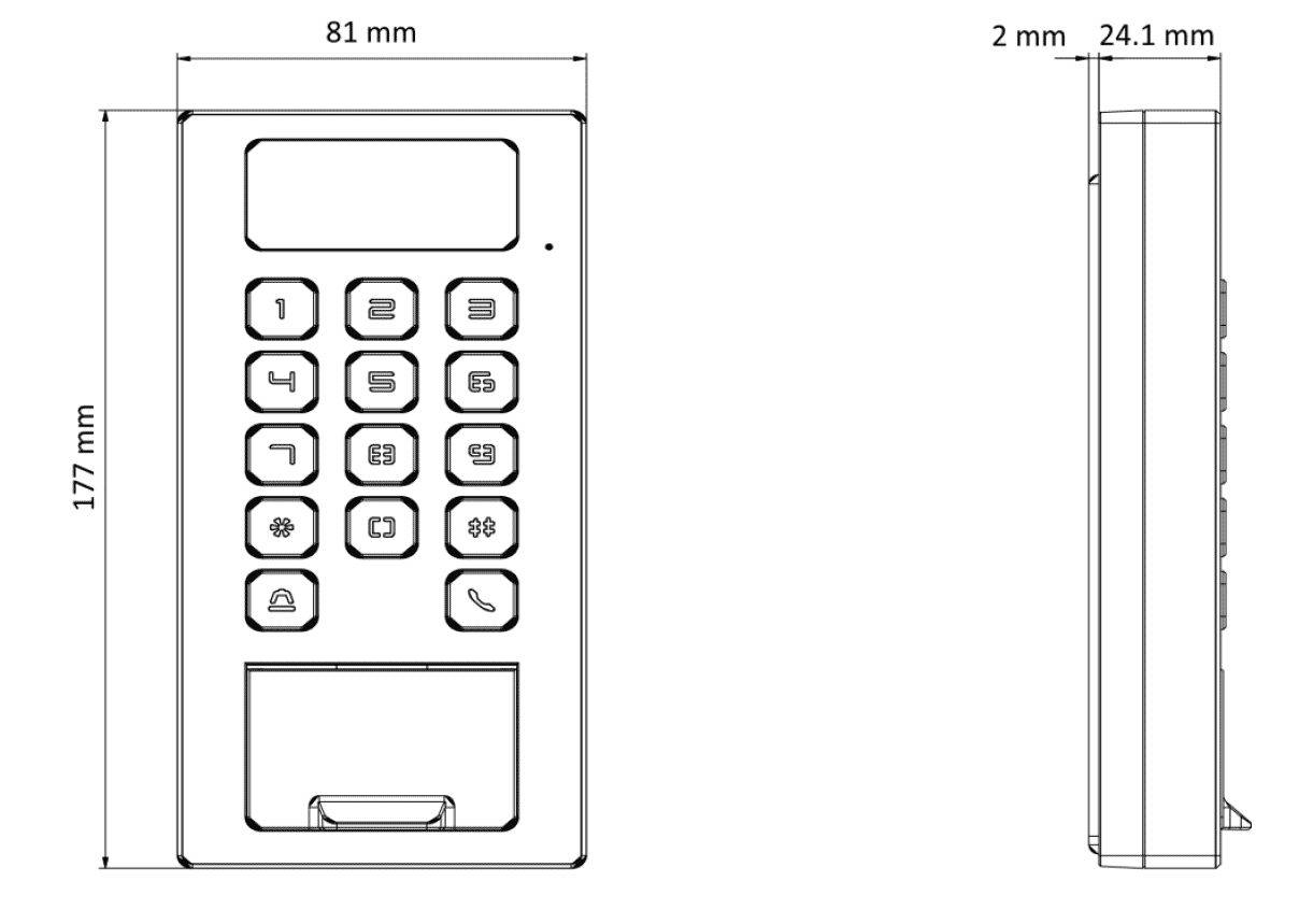 Hikvision DS-K1T502DBFWX-C Anti-Vandal Video Intercom Keypad ...