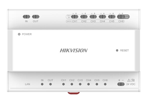 Hikvision DS-KAD706Y 2-Wire Intercom Distributor with Loop-Through