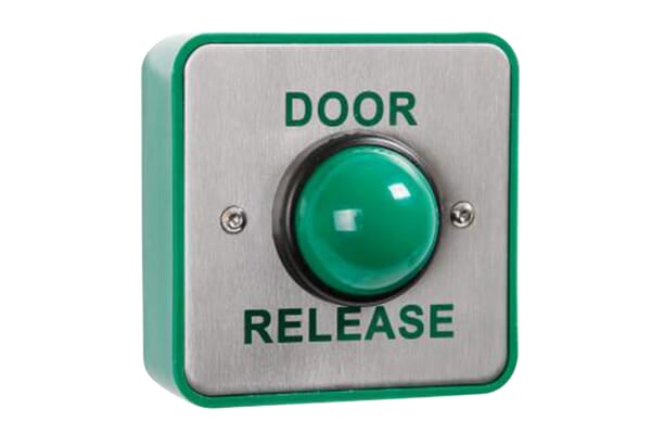 RGL Large Green Stainless Steel Door Release Mushroom Button