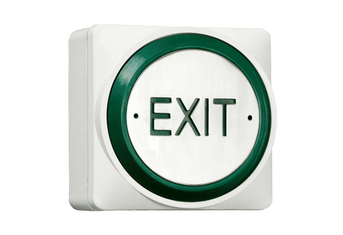 RGL EBPP02P/W Large Heavy-Duty Round White Plastic Exit Button IP55