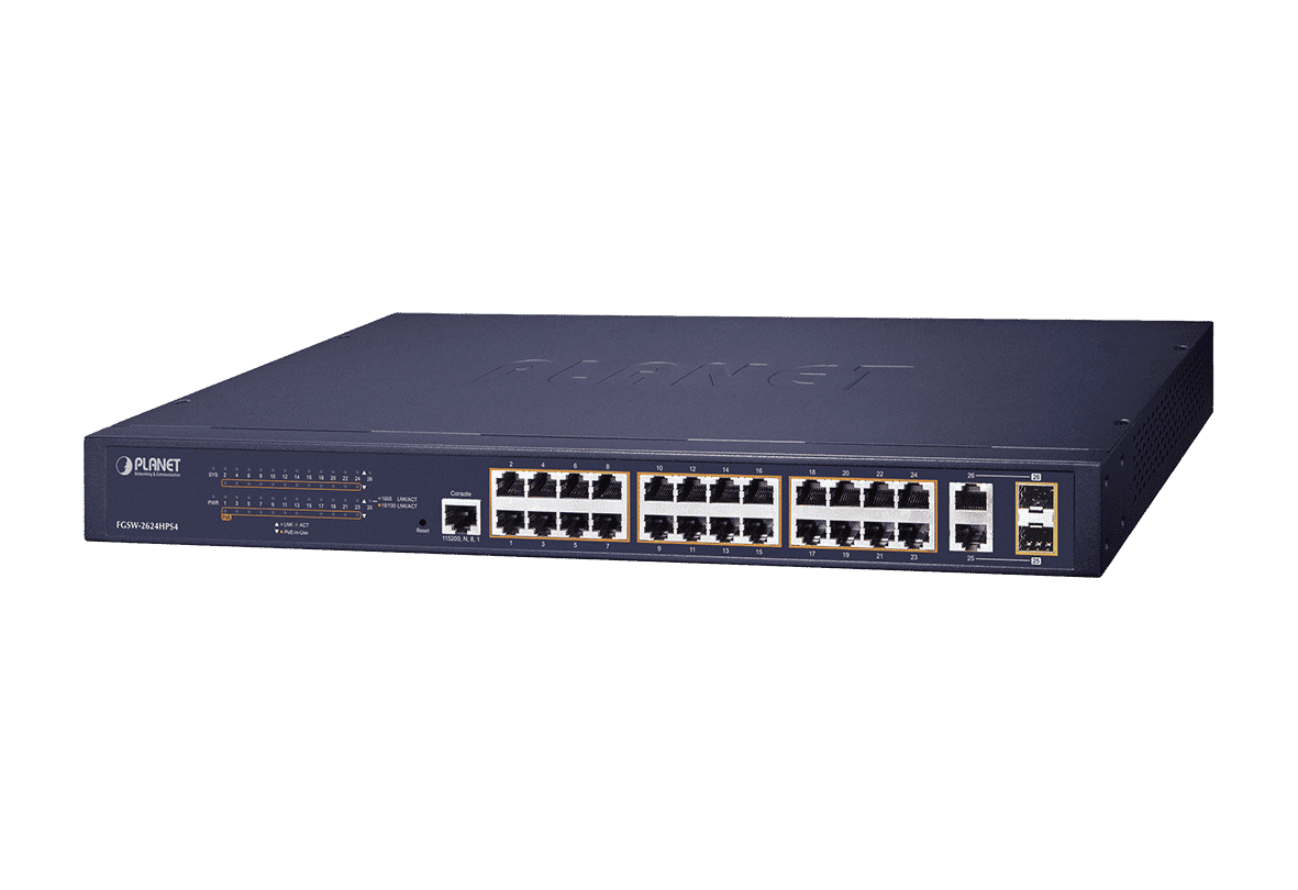 Planet FGSW-2624HPS4 24 Port POE+ combo switch