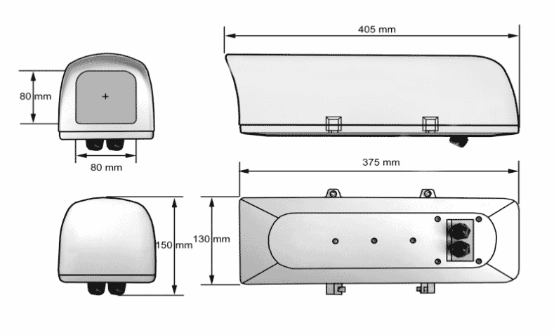 Haydon Metro Cable Managed Camera Housing with PoE Splitter 12VDC/24VAC ...