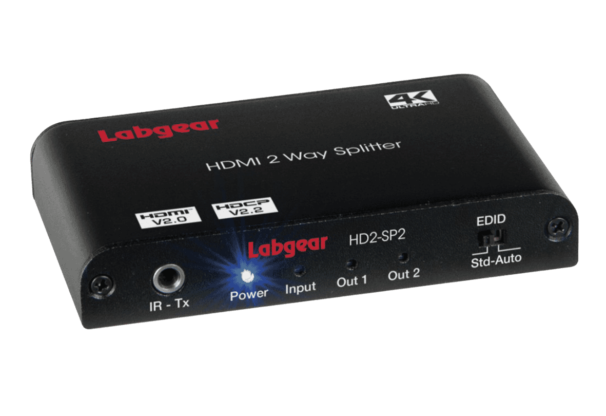 Labgear 2-Way 4K 60Hz HDMI v2.0 18Gbps Active Splitter HDCP LPCM 7.1 DTS