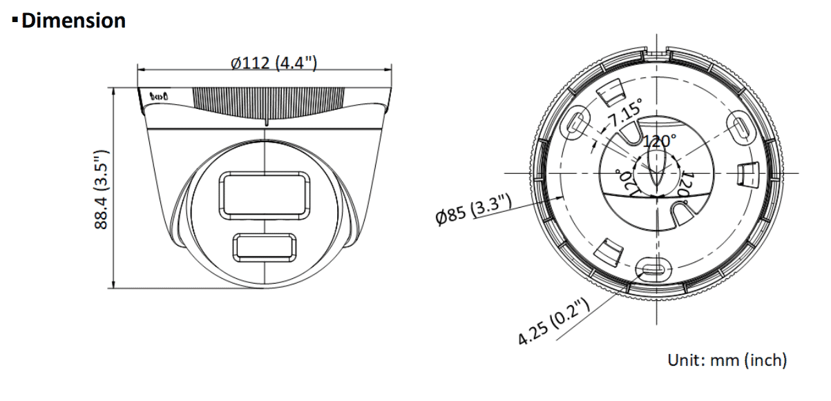 HiLook IPC-T259H (C) 5MP IP Colorvu Turret Camera