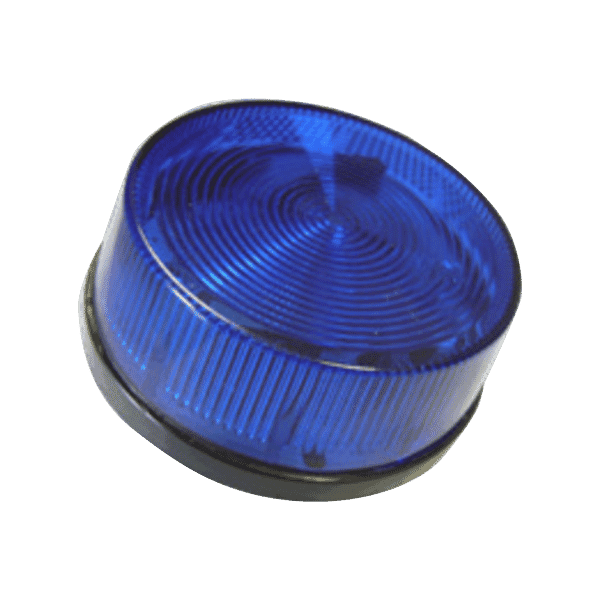 Elmdene LPB1224-B-T Low Profile Flashing LED Beacon IP66 12/24V Blue Lens