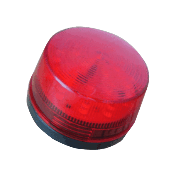 Elmdene LPB1224-R-T Low Profile Flashing LED Beacon IP66 12/24V Red Lens