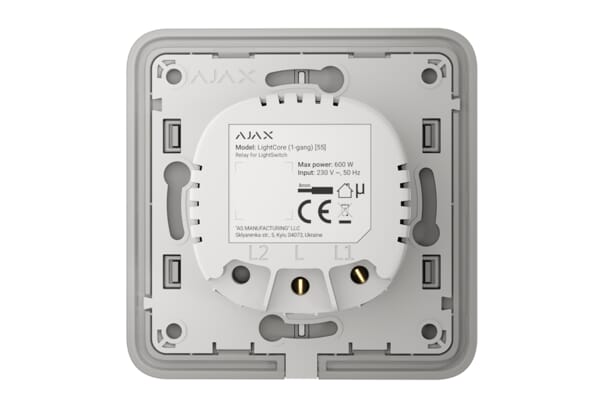 Ajax LightCore (2-Way) Relay For Smart Wi-Fi Light Switch