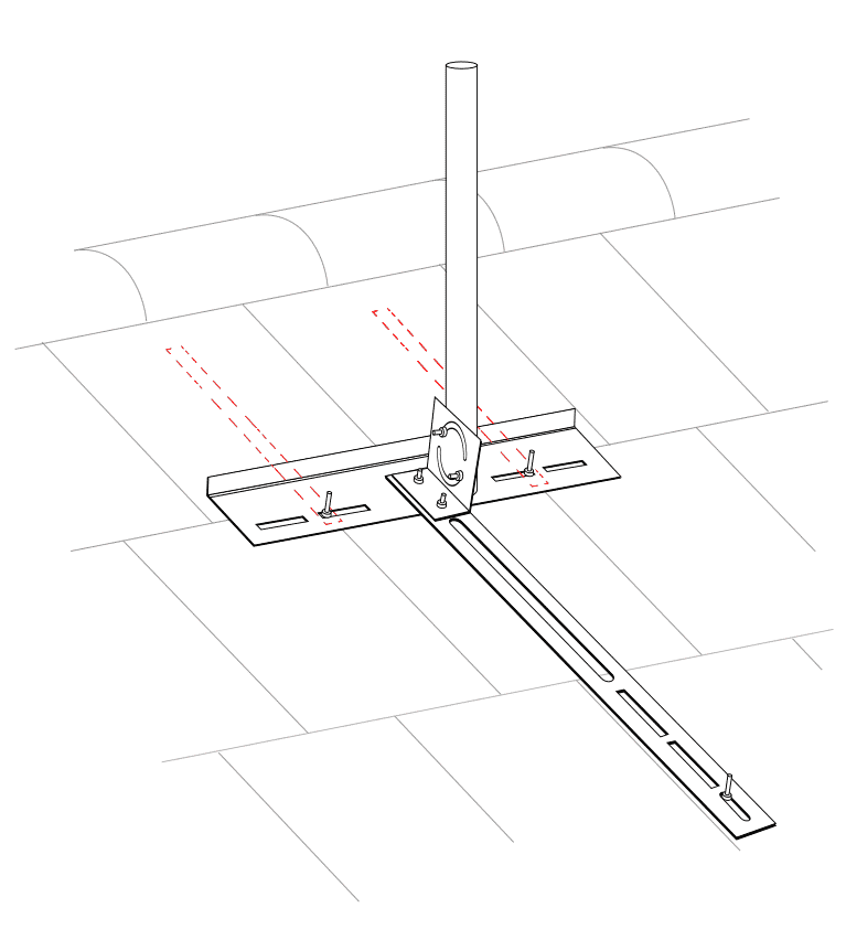Non-penetrating Roof Mount for Aerials, Lights or CCTV Cameras ...
