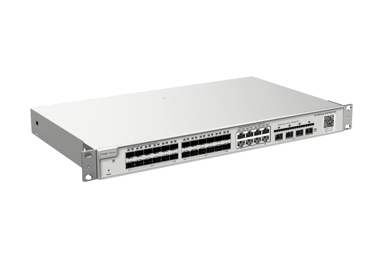 Ruijie RG-NBS3200-24SFP/8GT4XS Reyee 24-Port SFP Gigabit L2 Switch 8-Combo RJ45 | Connectec.uk