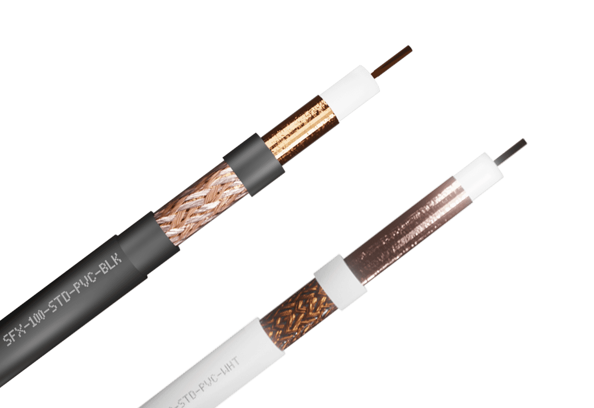 Low Loss Screened FPE Coax Cable for Satellite or TV