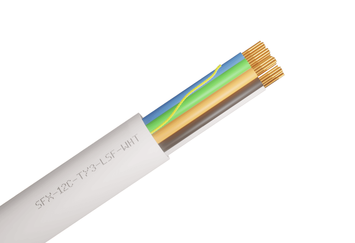Type 3 LSF Low Smoke Alarm Cable White (4, 6, 8 or 12 Cores)
