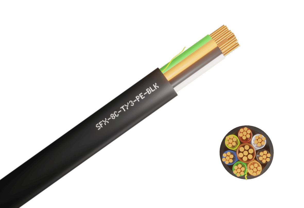 8 core Type 3 External Alarm Cable PE 200m