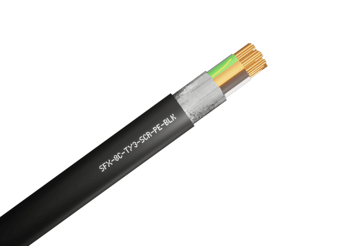 8 core Type 3 External Alarm Cable PE 100m Screened