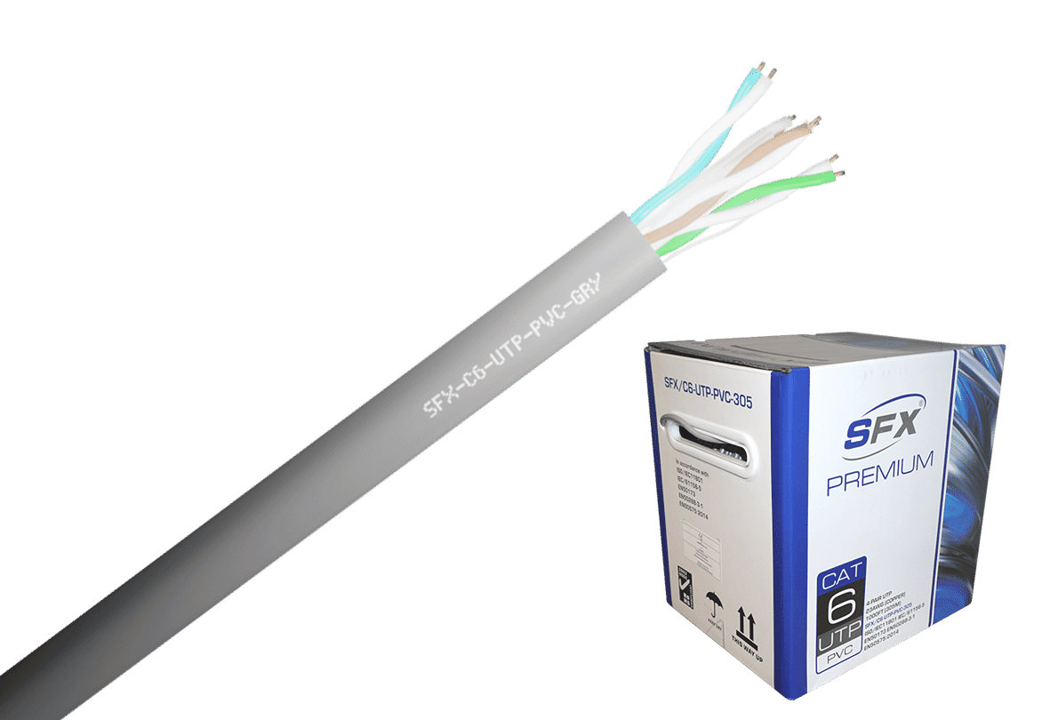 Cat 6 UTP PVC Grey Network Cable 305m