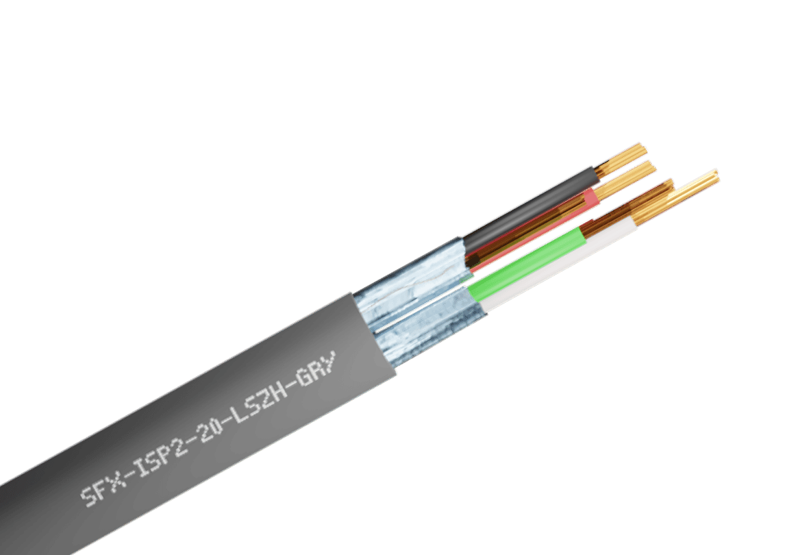 Screened 4 Core Belden ISP2-20 Equivalent (9402) LSZH Grey 100m