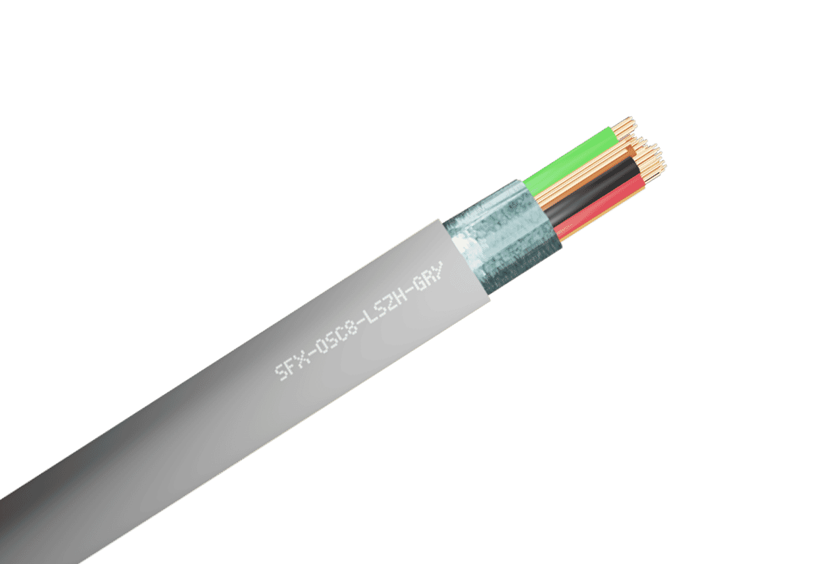 Screened 8 Core Belden Equivalent (9538) LSZH Grey 100m