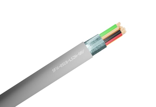 Screened 8 Core Belden Equivalent (9538) LSZH Grey 100m