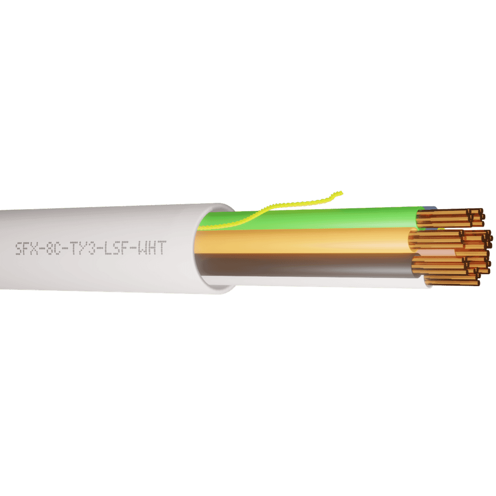 8 core Type 3 Alarm Cable LSF 100m White | Connectec.uk