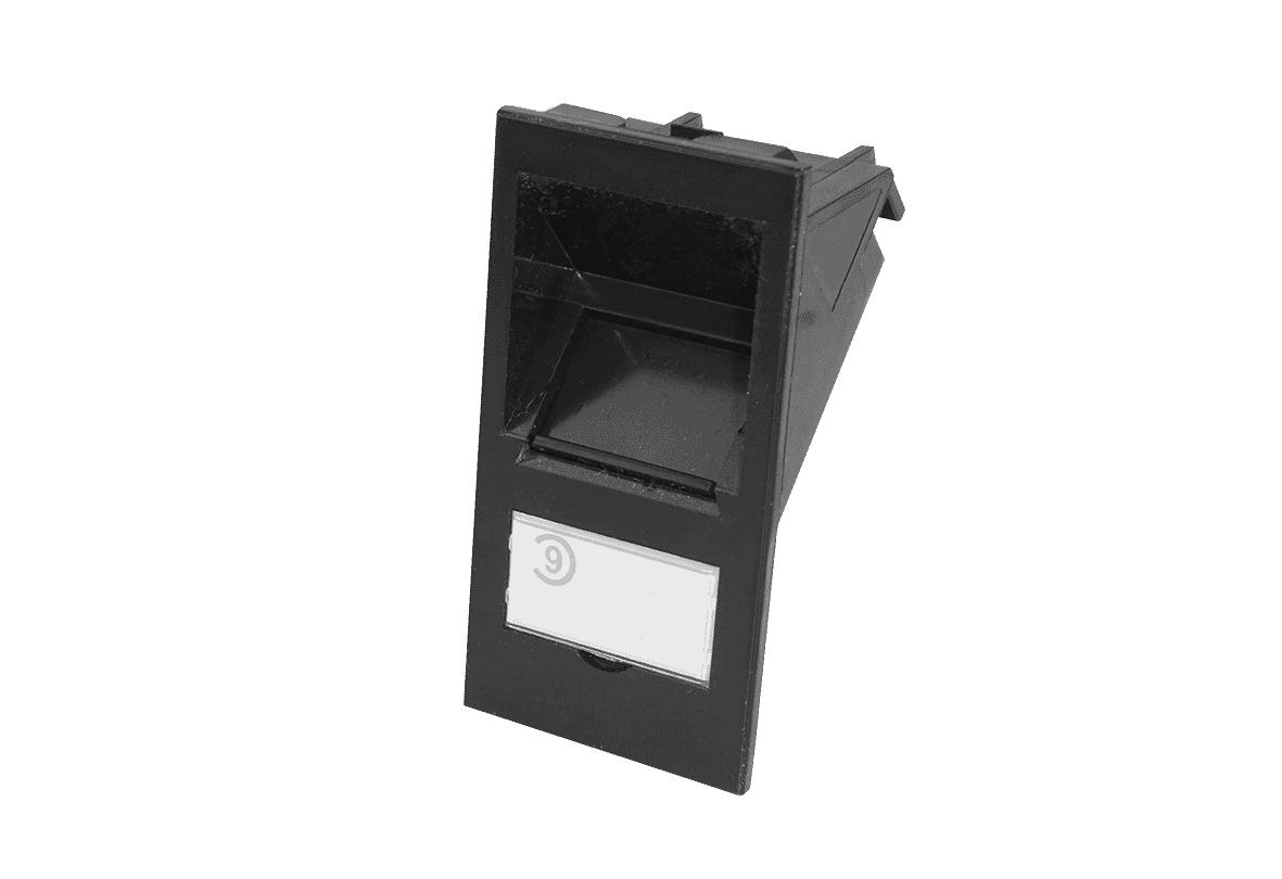 Keystone Angled Module Insert Fascia 25x50mm Black