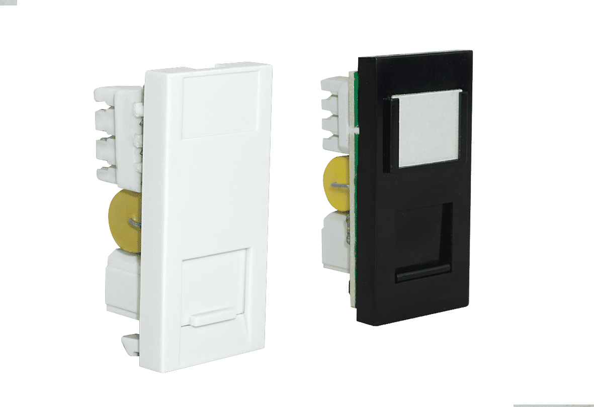 UK Telephone Socket Euro Modules Black or White