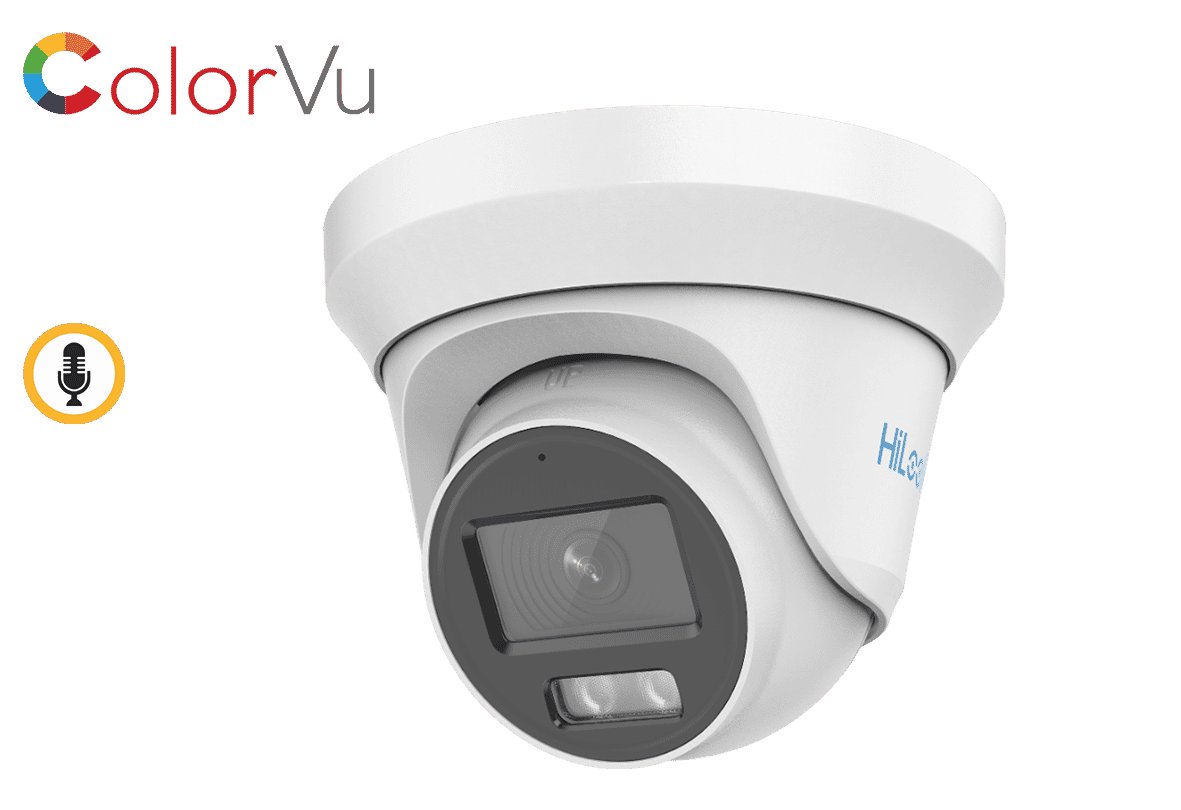 HiLook THC-T229-MS 2MP TVI Colorvu Turret Camera with Built-in Mic 2.8mm