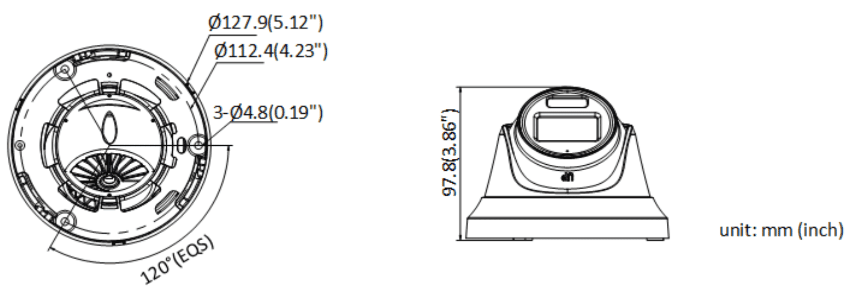 HiLook THC-T259-MS 5MP TVI Colorvu Turret with Microphone