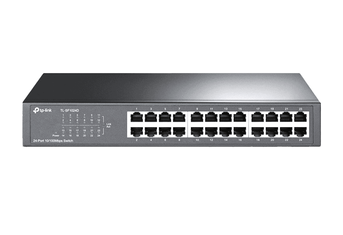 TP-LINK TL-SF1024D 24-Port 10/100Mbps Unmanaged Desktop/Rackmount Switch