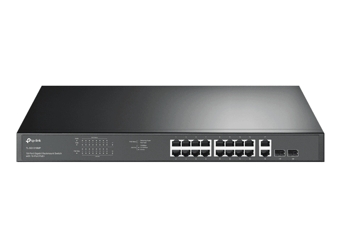 TP-LINK TL-SG1218MP (16-Port PoE+) 18-Port Gigabit Unmanaged Rackmount ...